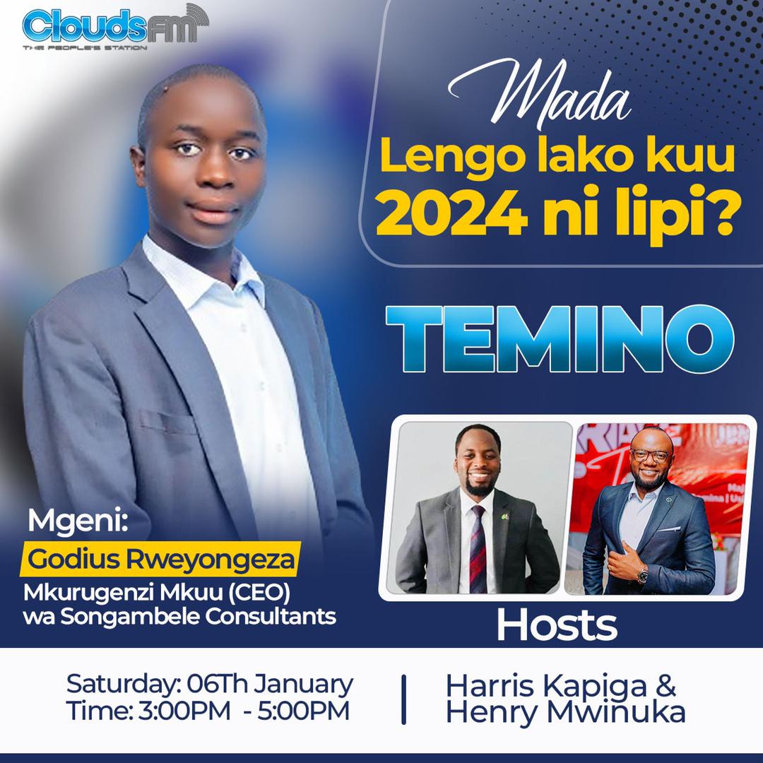 Nitakuwa Kwenye Kipindi Cha Temino Ya Clouds FM Leo - SONGA MBELE