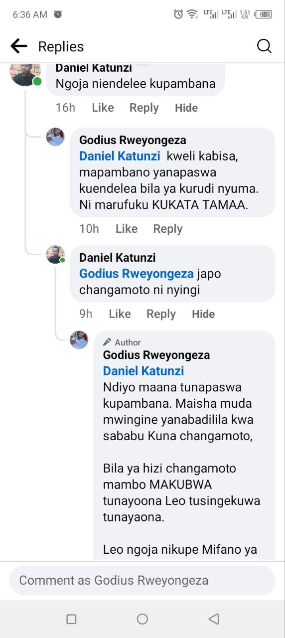 Penye Changamoto Pana Fursa. - SONGA MBELE